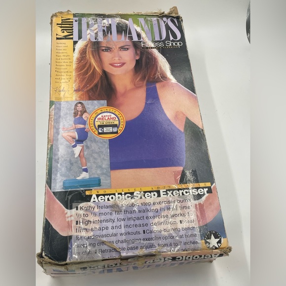 Other | Vtg Kathy Ireland Aerobic Step Exerciser 2 Tier Steps With Box ...